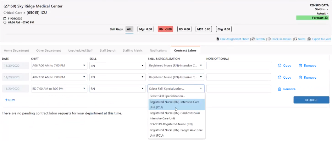 Request Contract Labor Resources